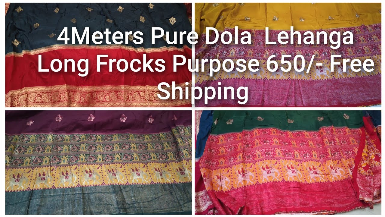💐4 Meters Pure Dola Lehanga Long Frocks Purpose 650/- Free Shipping 💐👉 ...