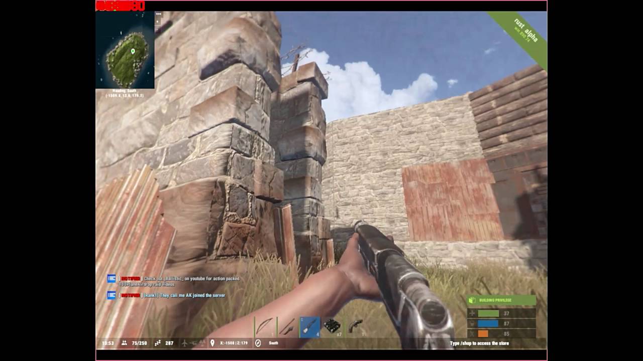 RUST Gameplay - solo adventure 100 plane airdrop - YouTube