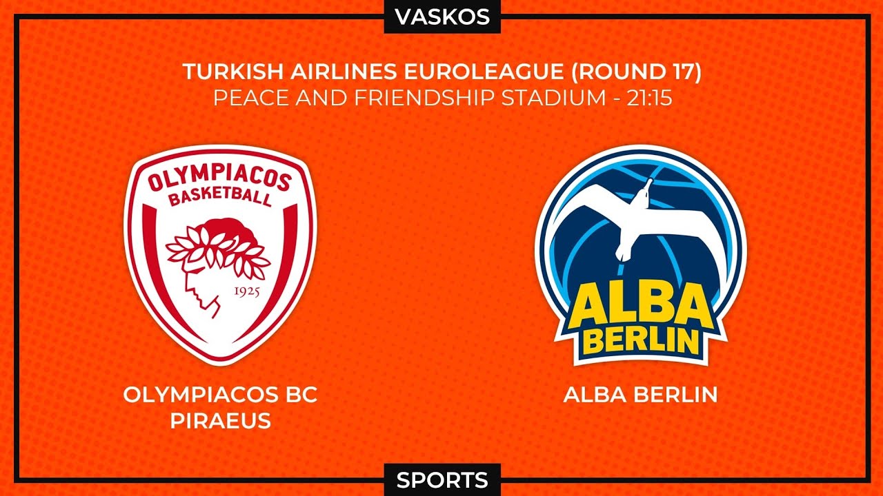 🔴 LIVE | ΟΛΥΜΠΙΑΚΟΣ - ΑΛΜΠΑ ΒΕΡΟΛΙΝΟΥ | EUROLEAGUE | OLYMPIACOS - ALBA ...