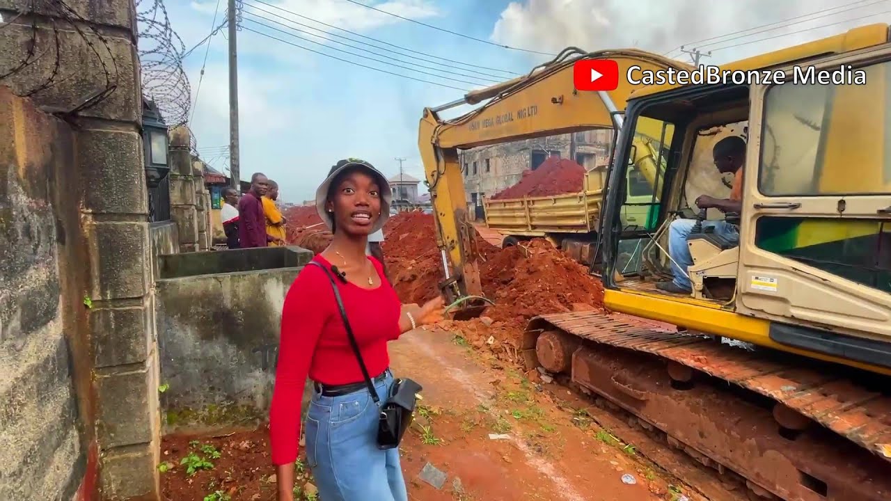 construction of benin city road - Evbukhu - YouTube