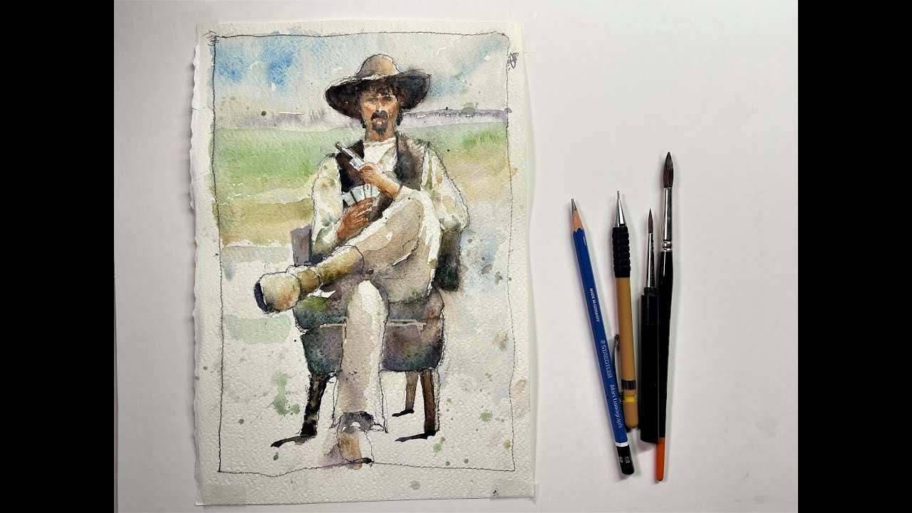 Cowboy Watercolor Figure Painting Methods and Techniques - with Chris ...