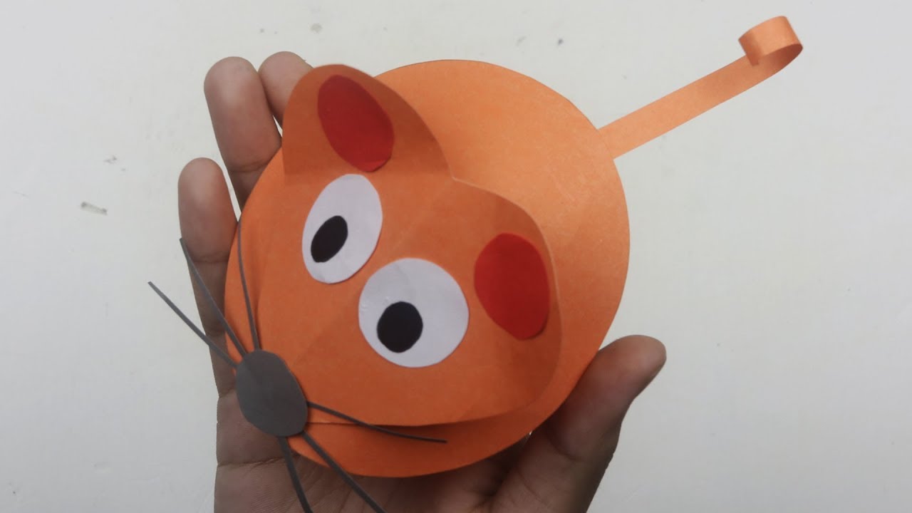 Paper Mouse Craft | Paper Animals | Paper Crafts Easy | Popular Craft ...