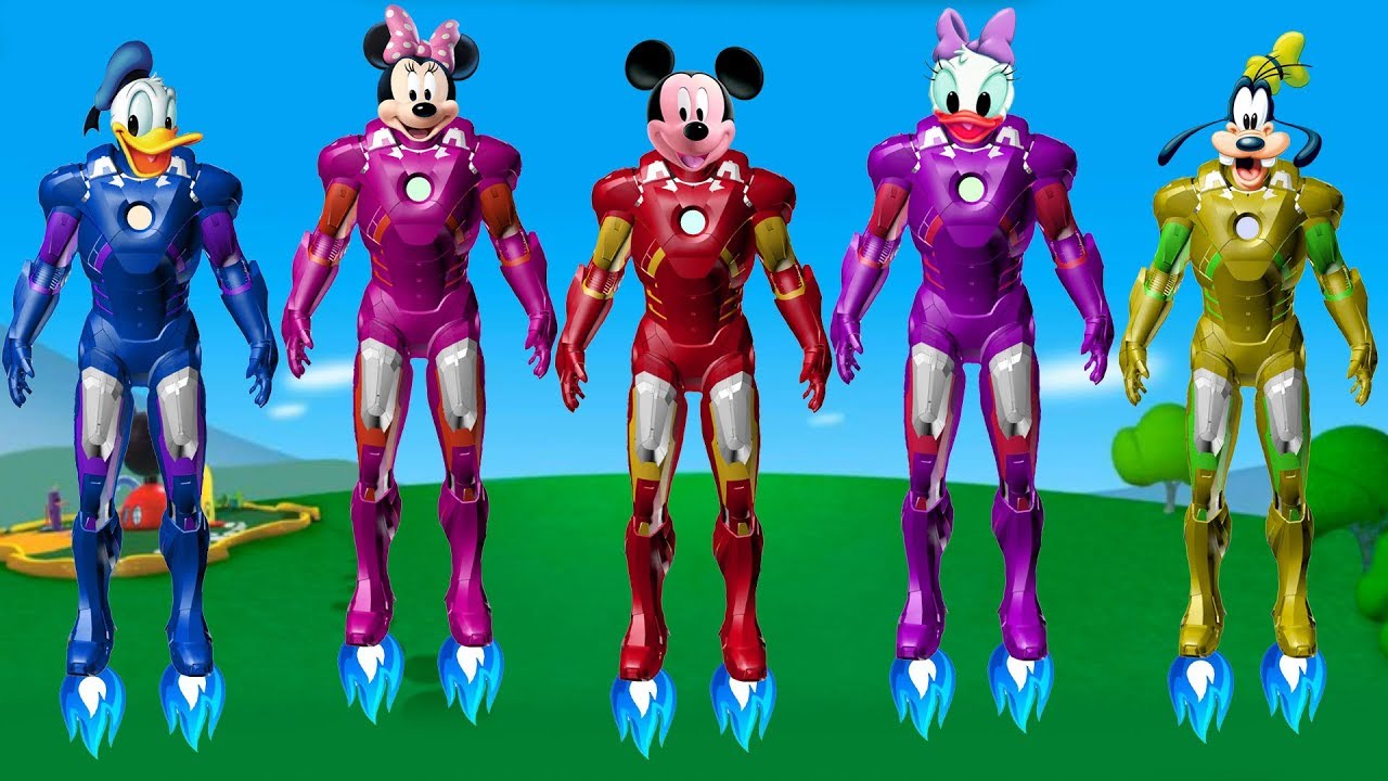 Mickey Mouse Clubhouse Iron Man Finger Family Nursery Rhymes Songs ...