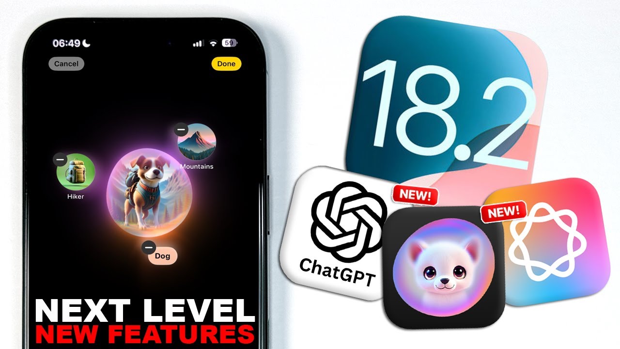 iOS 18.2 - Amazing New Features! Image Playground, ChatGPT, Genmoji ...