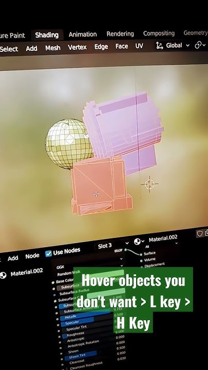 How to hide and isolate joined objects in Blender. Hover, L, H - YouTube