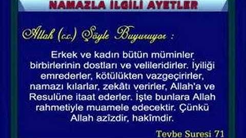 Namaz Öğretmeni 10 ilgili ayet ve hadisler B