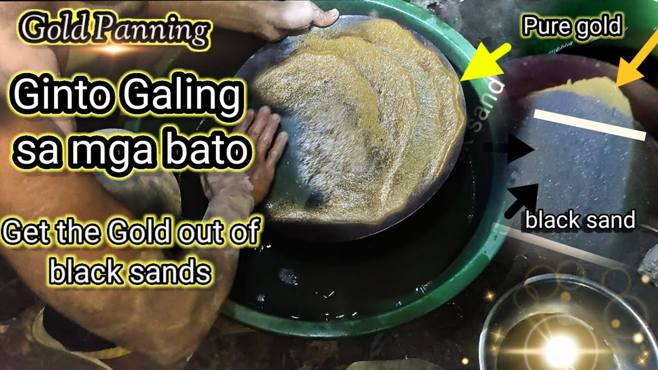 EASY WAY TO SEPARATE GOLD FROM BLACK SAND//PAANO IHIWALAY ANG GINTO SA ...