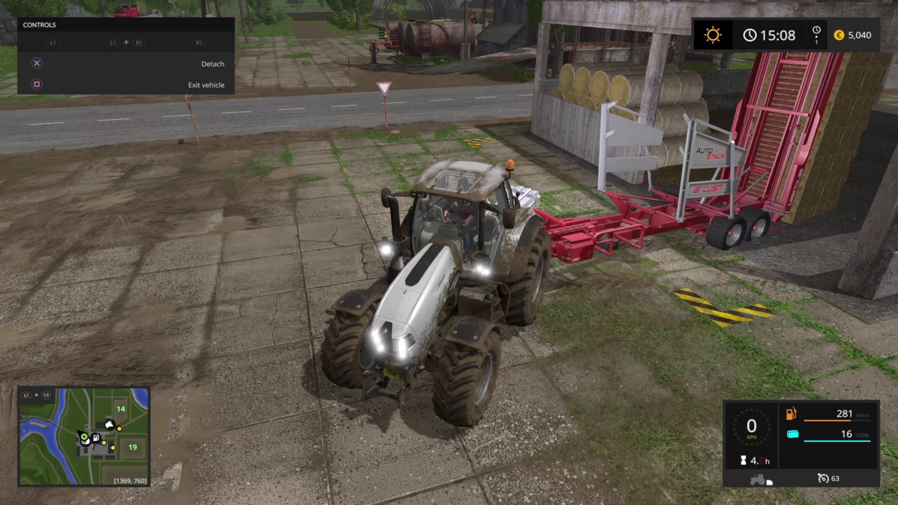 Farming Simulator 17: How to unload hay bales - YouTube