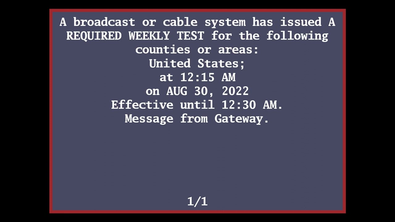 EAS Mock: Yes, it's a Required Weekly Test, and only a test. - YouTube