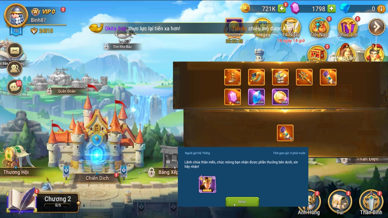 ĐẤU TƯỚNG VNG | TRẢI NGHIỆM NGÀY 1 VỚI BỘ CODE FREE LONG VƯƠNG 5 SAO VÀ ...