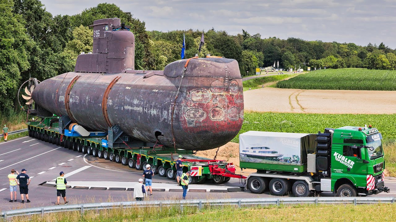 Submarine Heavy Haulage: U17 Driving On Country Roads - Part 4 - YouTube