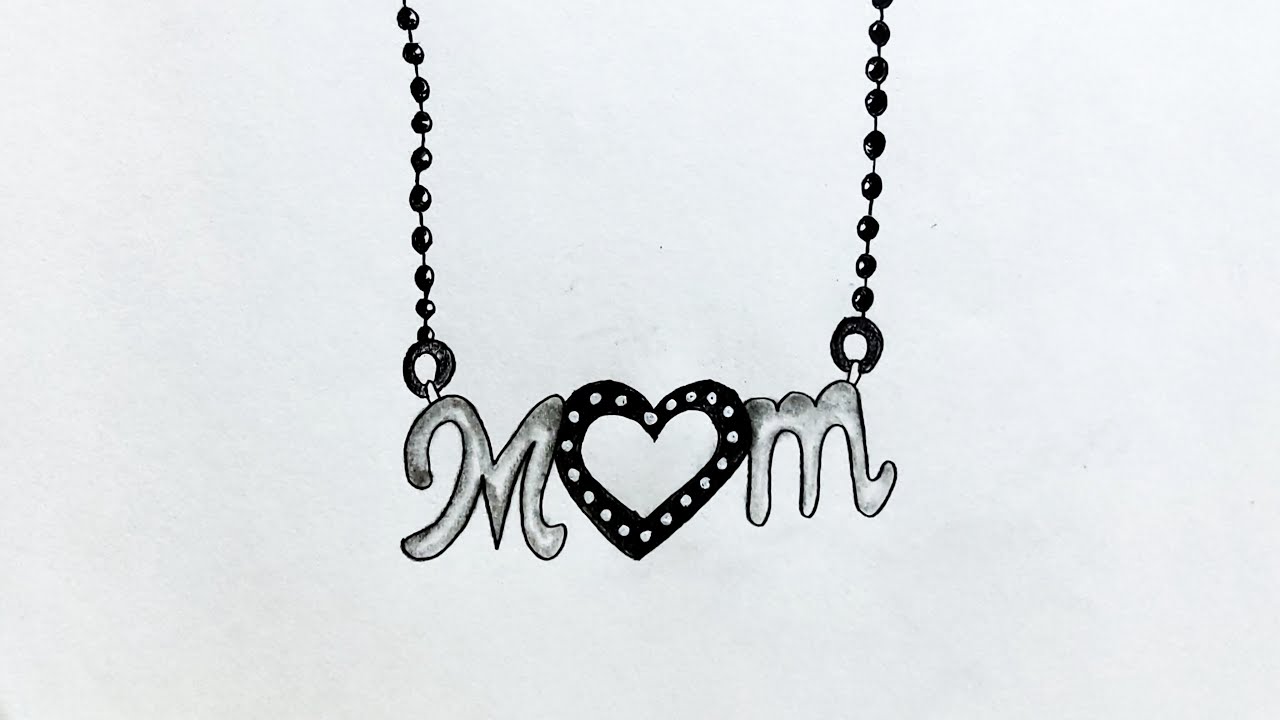 Mom locket Drawing- pencil drawing for beginners | easy drawing ideas ...
