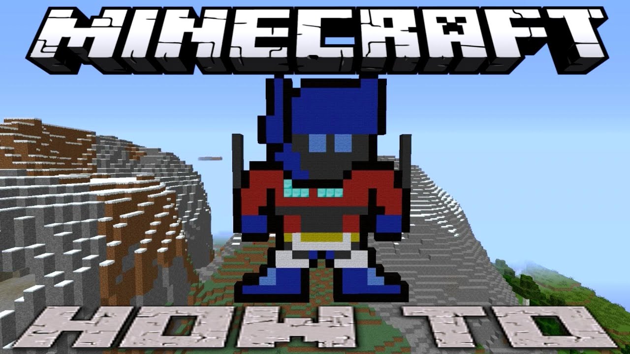 Minecraft ~8 Bit~ HOW TO : Optimus Prime ~Transformers~ ( Tutorial ) /W ...
