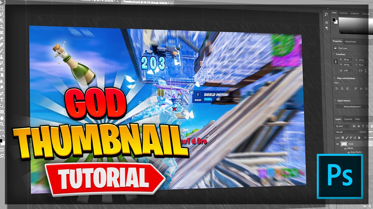 Tutorial: How To Make This *GOD* Highlights Thumbnail - YouTube