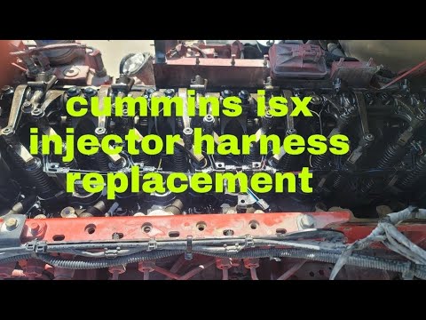 leaking Cummins ISX injector harness replacement - YouTube