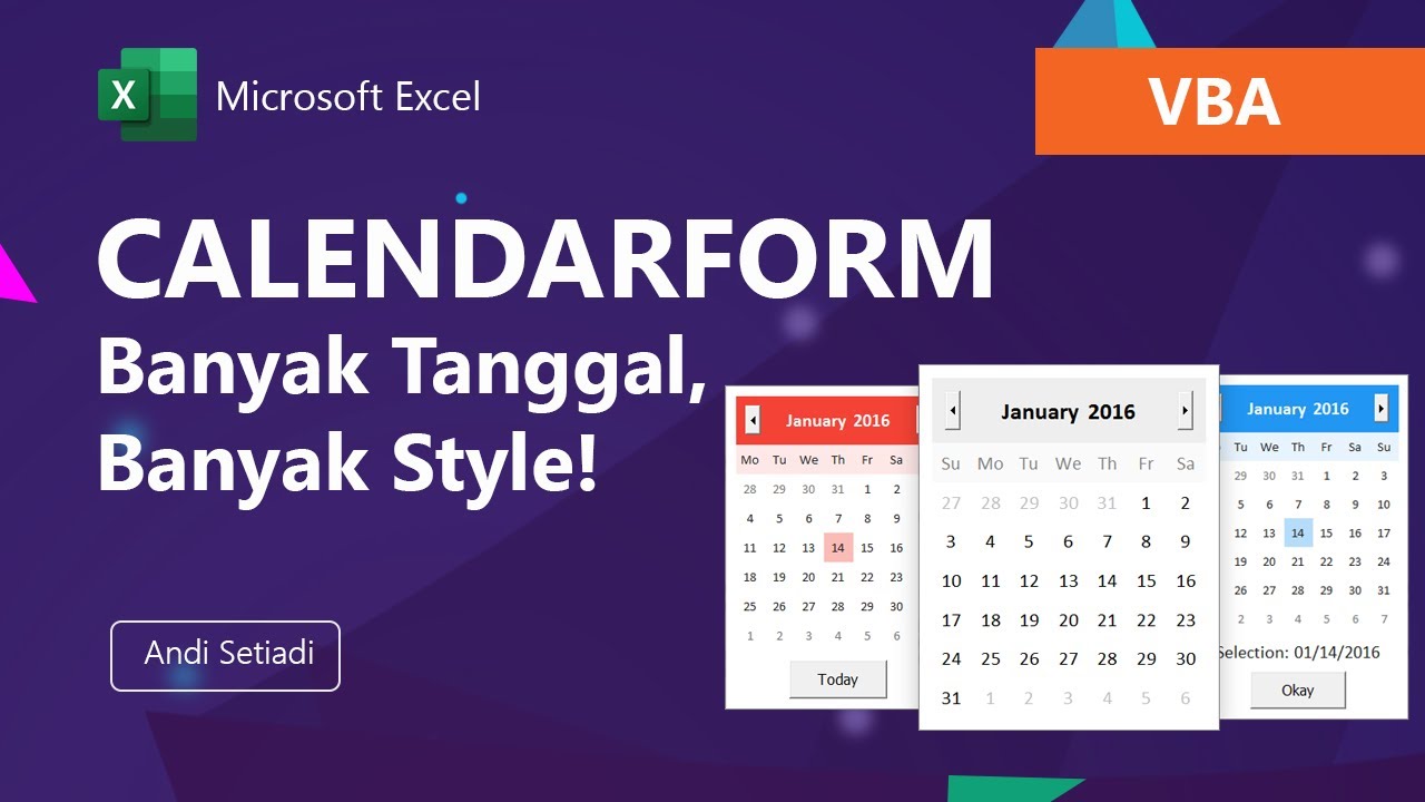 Cara Menggunakan CalendarForm Untuk Multi Data Tanggal dan Multi Style ...