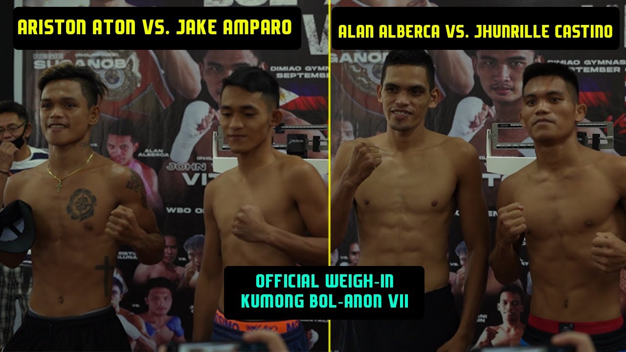 Jake Amparo vs. Ariston Aton | Jhunrille Castino vs. Alan Alberca - Official Weigh-in - YouTube