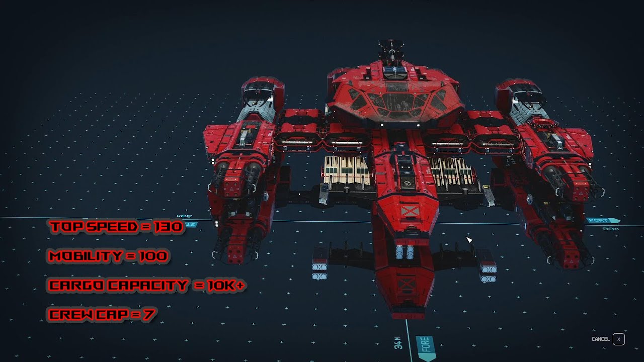 Starfield Red Baron Ship Build - YouTube
