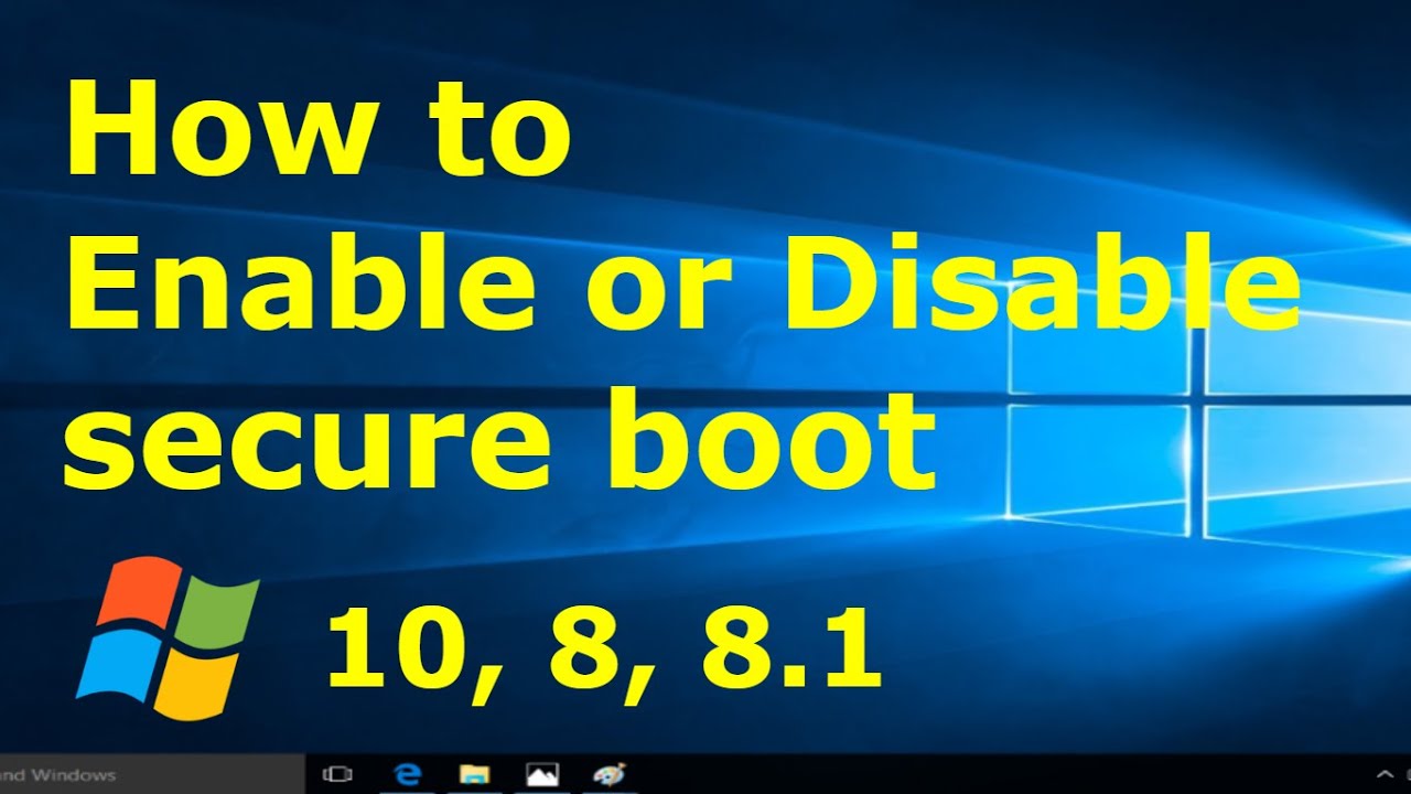 How To Disable Secure Boot Windows 10 Asus Bios Enable Secure Boot