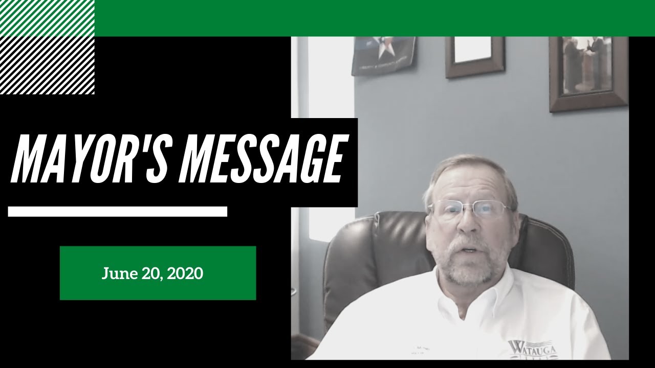 Mayor Message - June 20, 2020 - YouTube