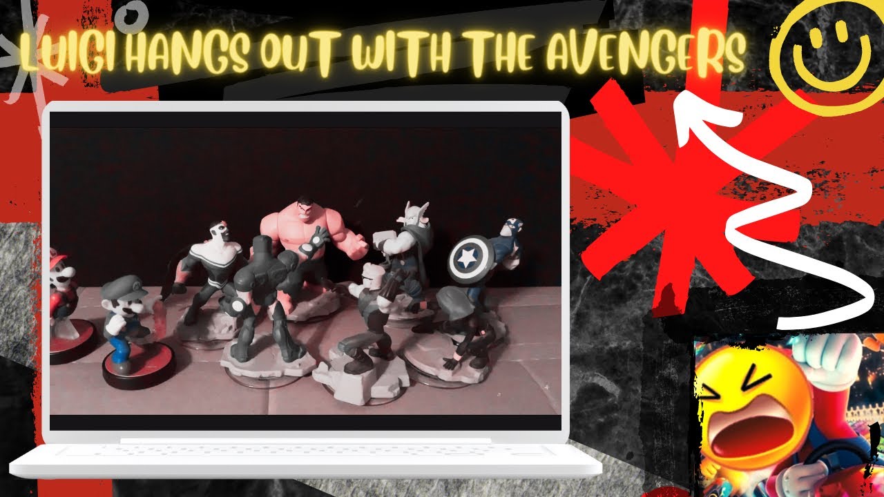 Luigi Hangs Out with the Avengers - YouTube