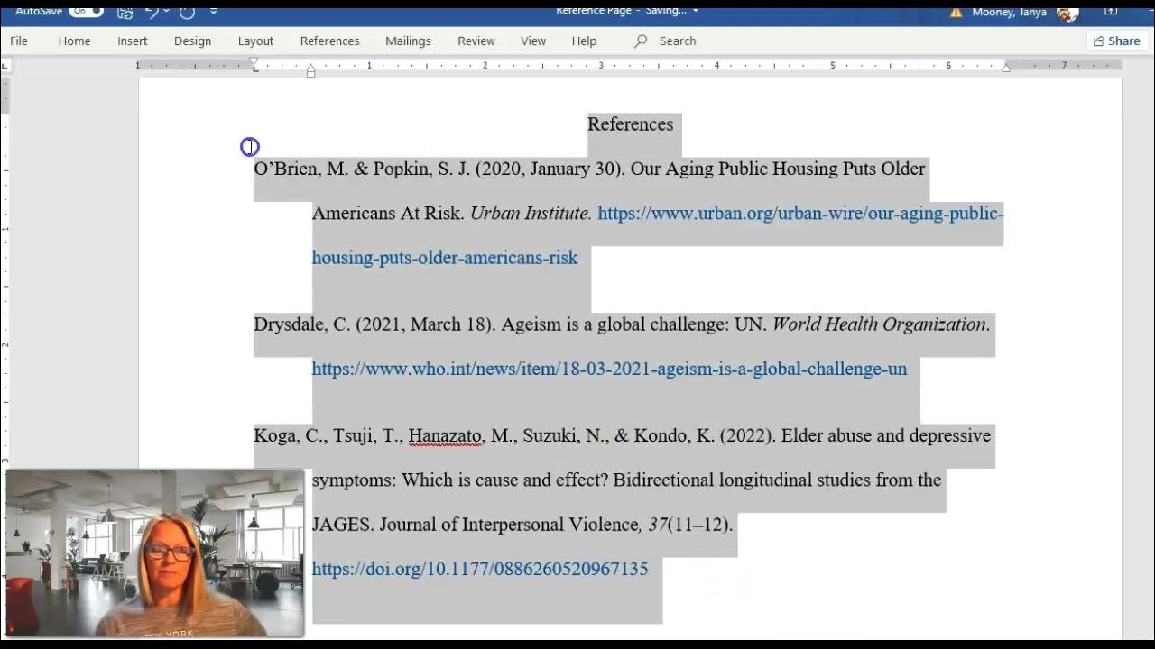 How to Create a Reference Page - YouTube