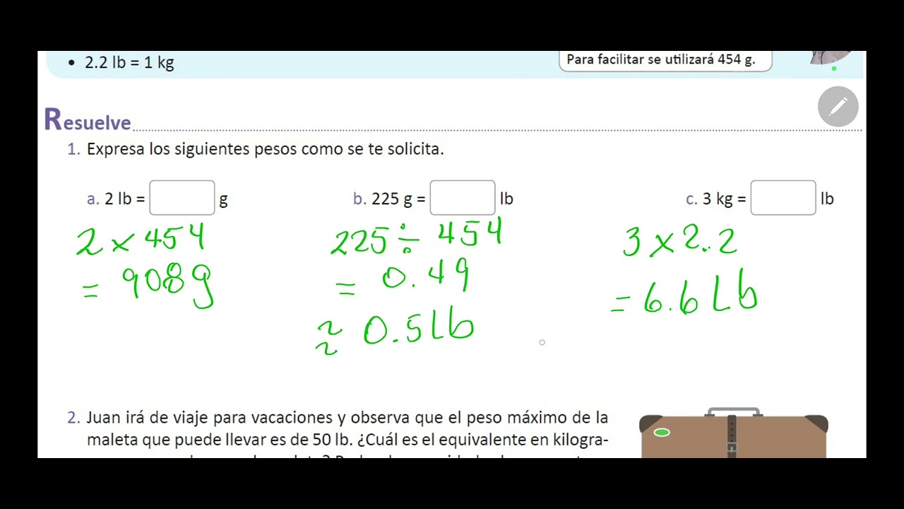 2 4 CONVERSI N ENTRE KILOGRAMOS Y LIBRAS YouTube