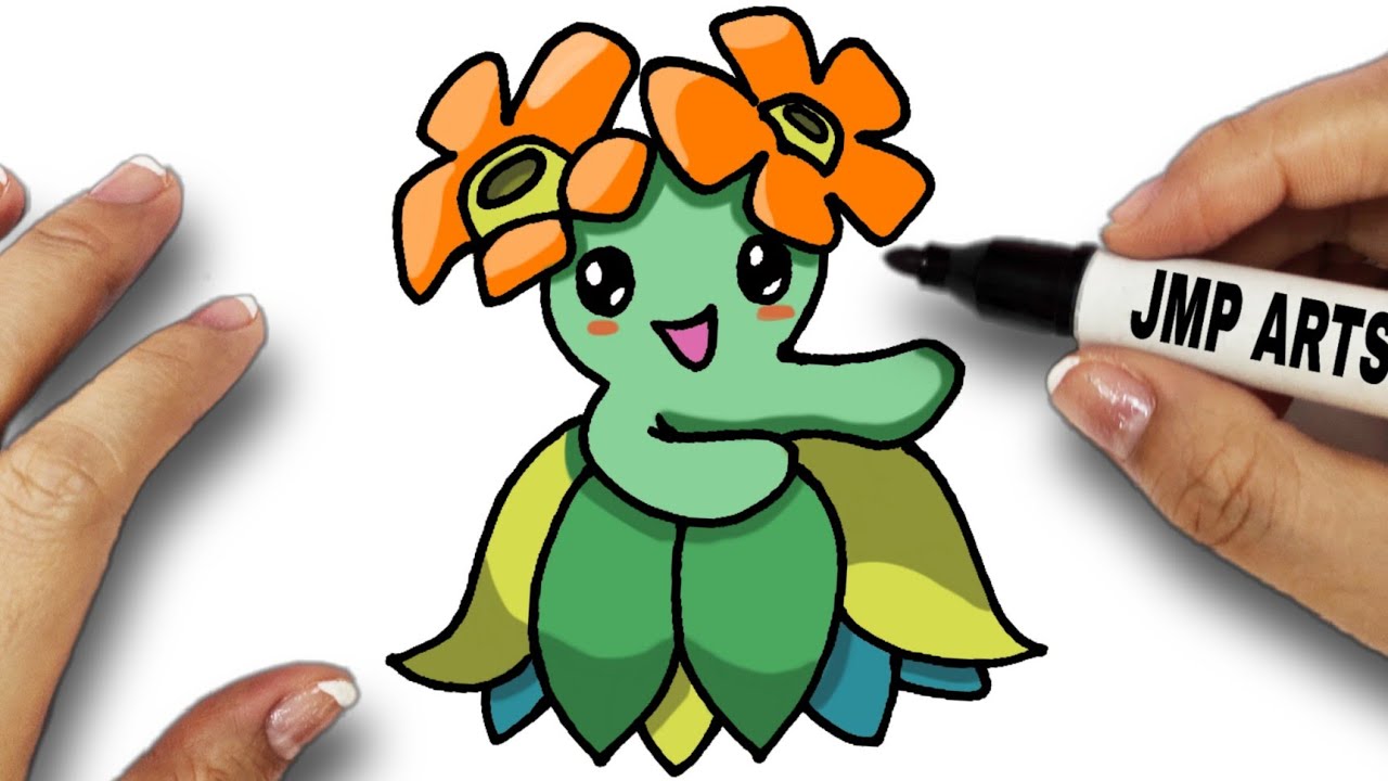 How to draw pokemon bellossom / DRAWING POKEMON / DRAWING FOR KIDS ...