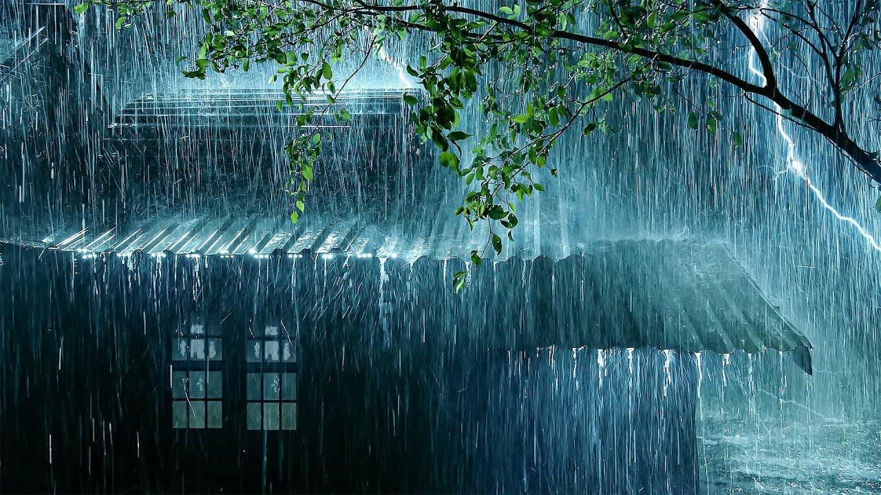 Sleep in the Heart of the Rainstorm | Powerful Thunder & Rain for Deep ...