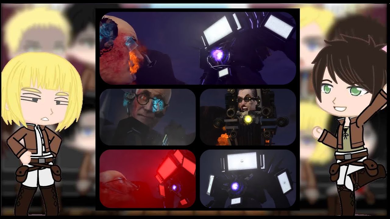 AOT/Attack On Titan react to Skibidi Toilet Pt. 11 | Gacha React - YouTube