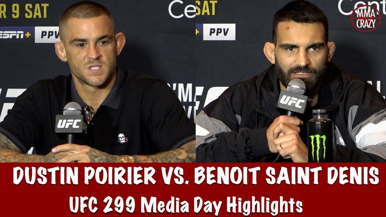 UFC 299: Dustin Poirier & Benoit Saint Denis Media Day Highlights - YouTube