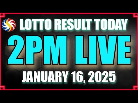 Lotto Result Today Draw Live January 16, 2026 2pm Ez2 Swertres Pcso - YouTube