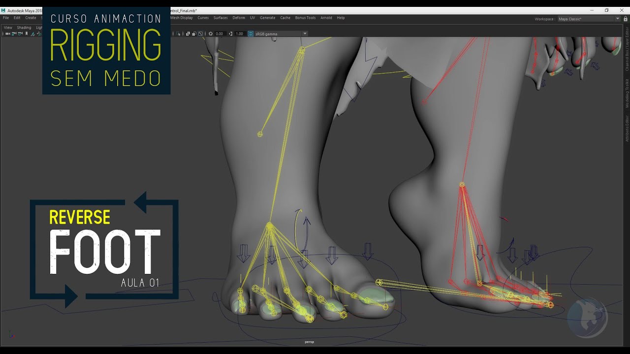 Maya Rigging de Personagem - Reverse Foot Aula 01 - YouTube