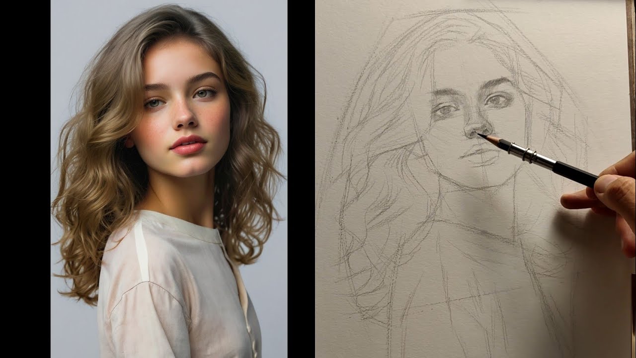 A pencildrawing tutorial for beginners on how to draw a portrait step ...