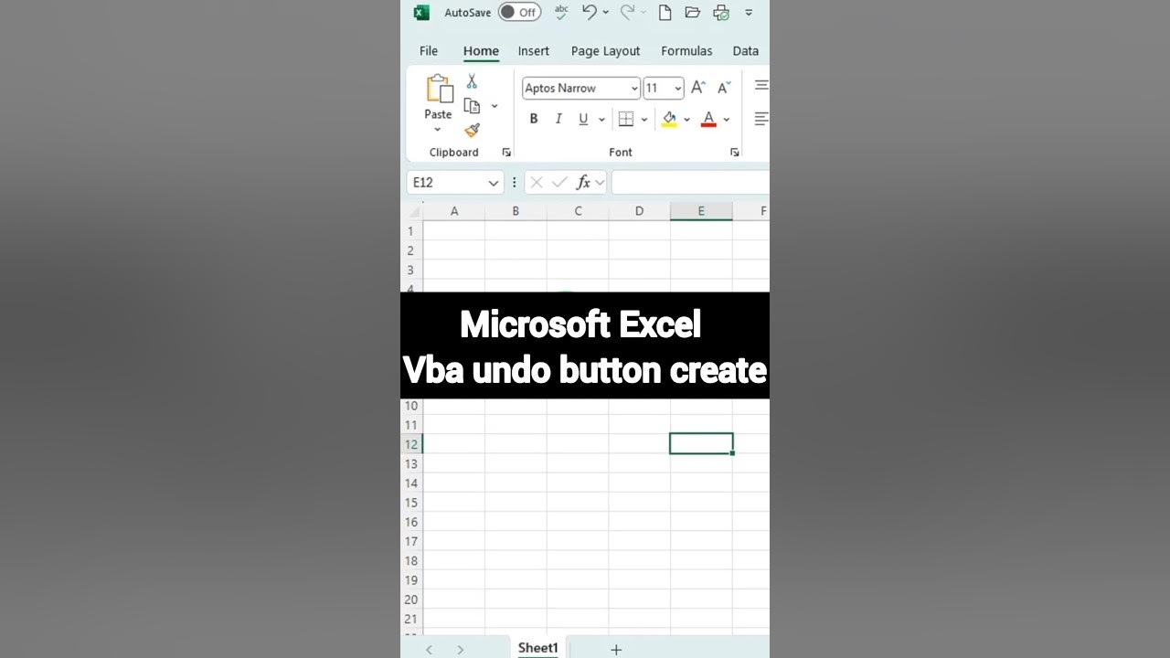 Microsoft Excel Vba undo button create #excel #excelshortcuts #shortsvideo #shorts - YouTube