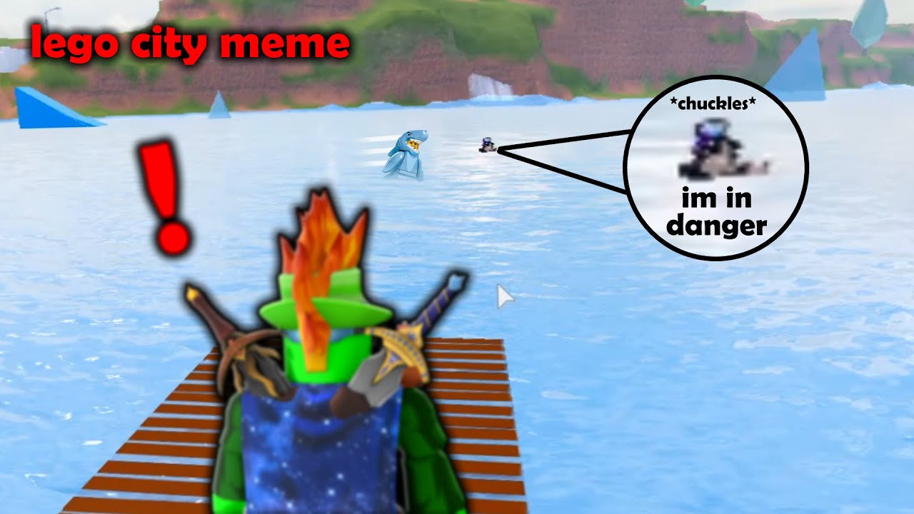 a man has fallen into a river in LEGO city, ROBLOX edition (Lego City ...