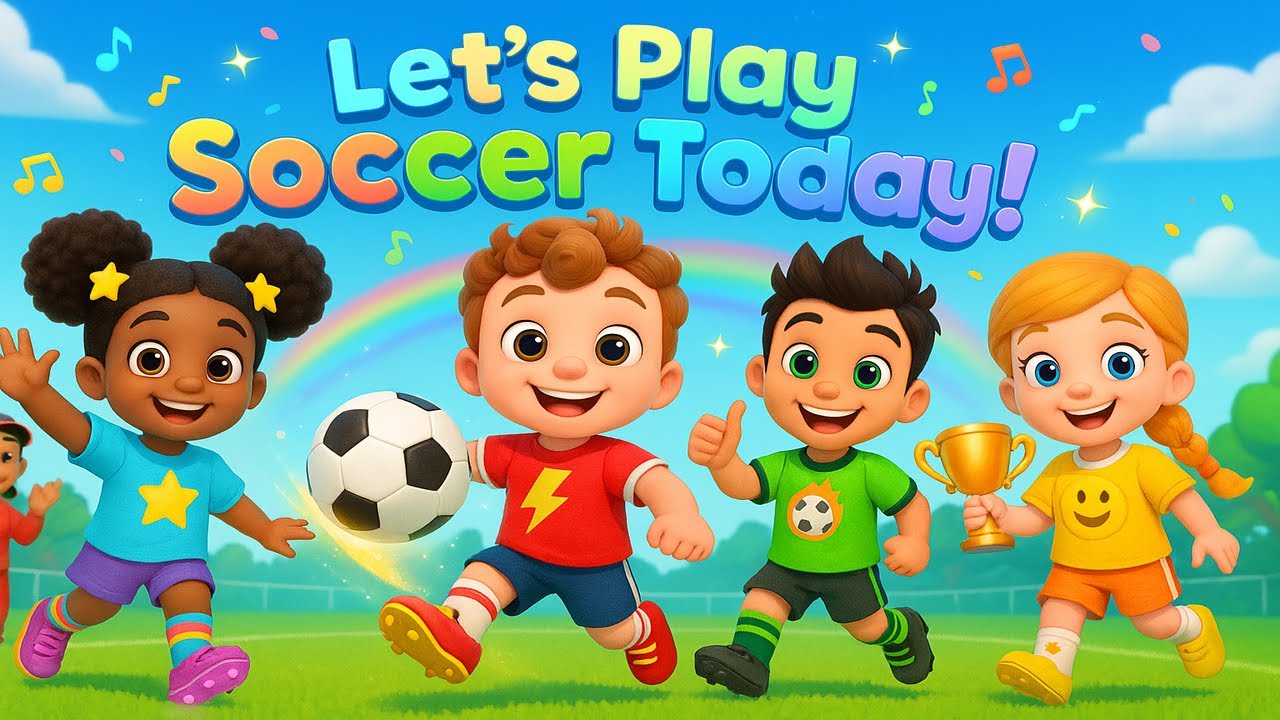 ⚽ Let’s Play Soccer Today! | Fun Kids Football Song + 3D Animation ...