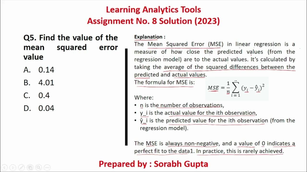 Nptel Learning Analytics Tools Assignment 8 Solution 2023 Youtube