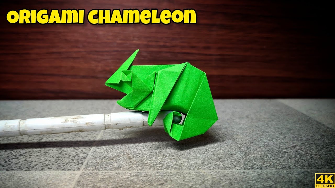 Origami Chameleon | Origami tutorial | Paper craft - YouTube