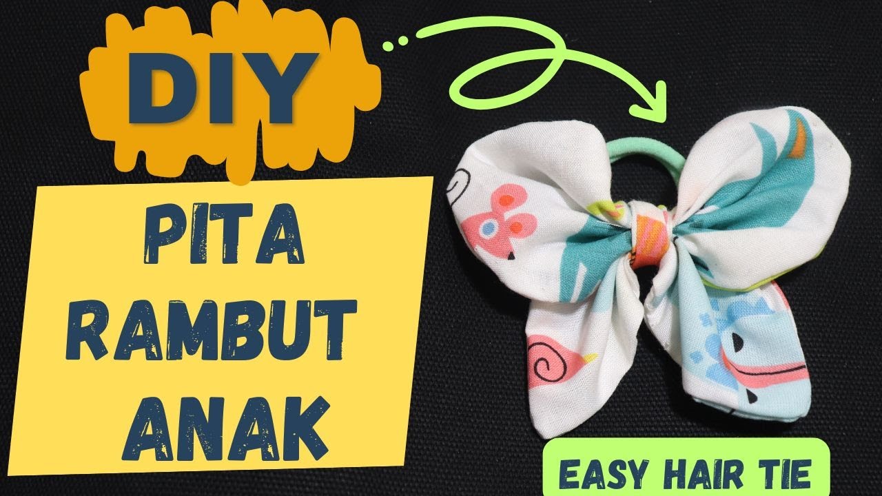 DIY CARA SIMPLE MEMBUAT IKAT RAMBUT UNTUK ANAK SENDIRI #MAKE SIMPLE ...