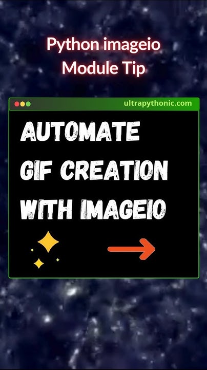 GIF creation with python #learnpython #programming #coding #pythonforbeginners - YouTube