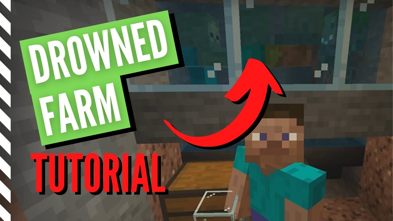 Semi-Auto DROWNED FARM Tutorial for Minecraft (Super EASY) - YouTube