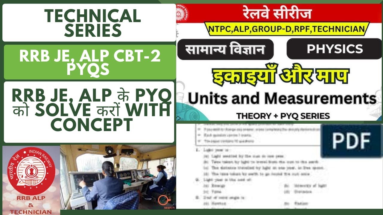 Unit and Measurement | Lec-1 | PYQ with concept | RRB JE, ALP CBT -2 ...