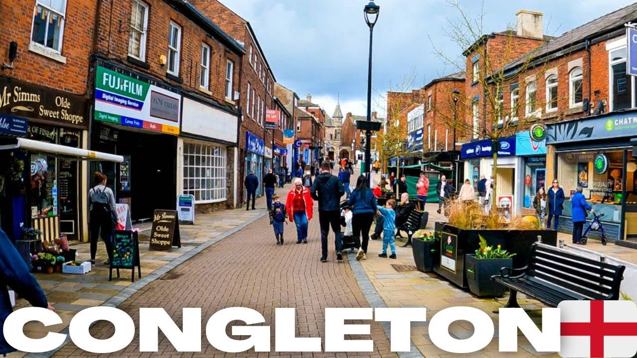 Walk in CONGLETON Town Centre CHESHIRE | Typical ENGLISH Town 4K - YouTube