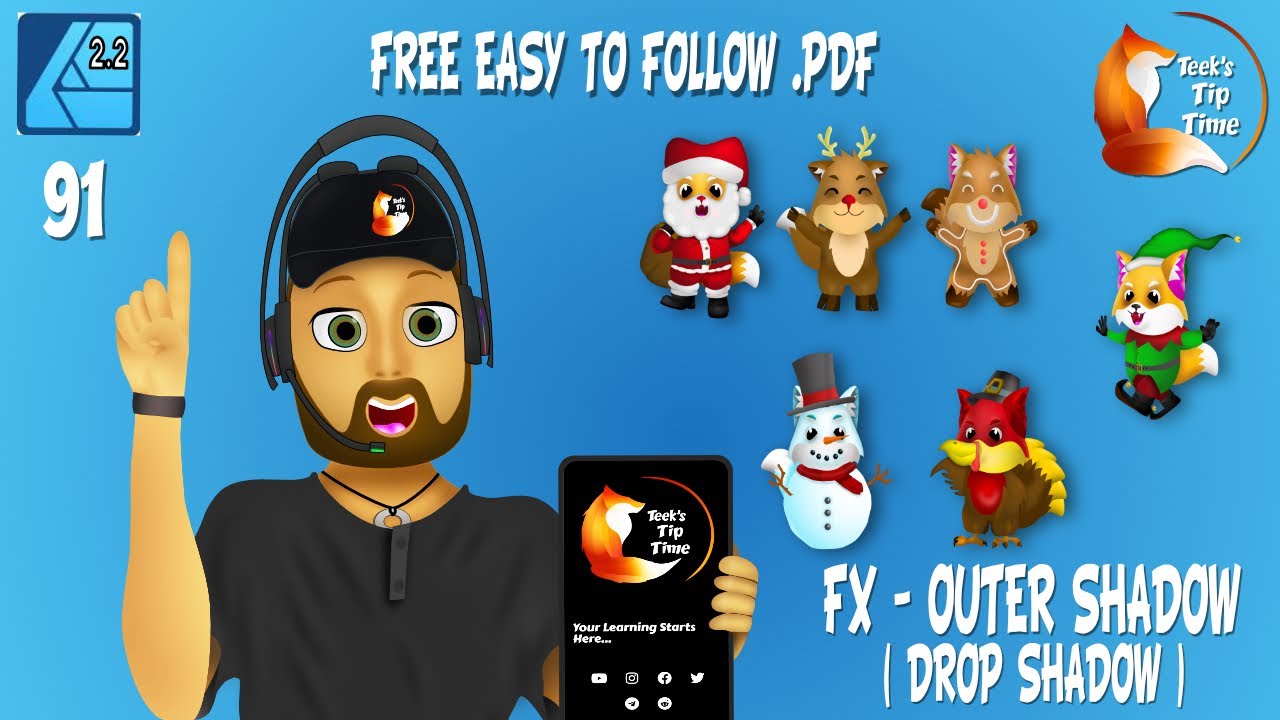 091-AFFINITY DESIGNER V2.2-FX-OUTER SHADOW / DROP SHADOW-TEEKS TIP TIME ...