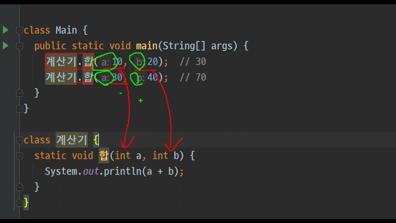 static, arguments, parameter, return - YouTube