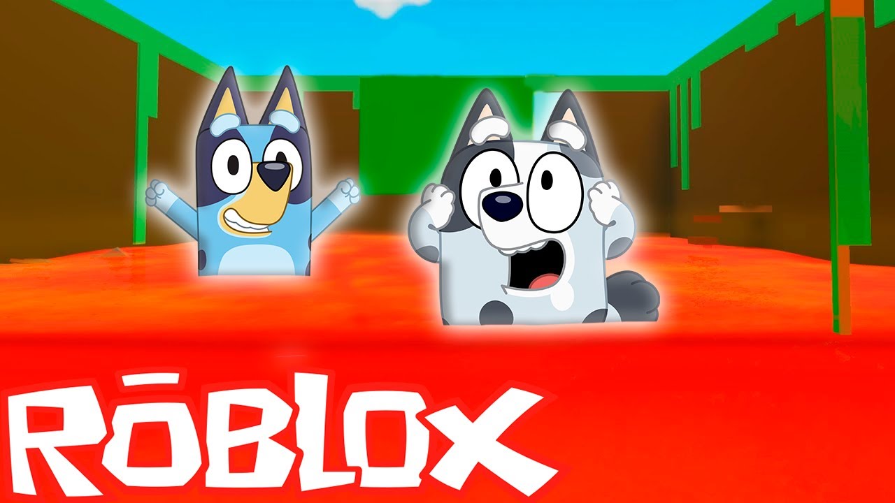 Muffin & Bluey plays - THE FLOOR IS LAVA in Roblox! - YouTube