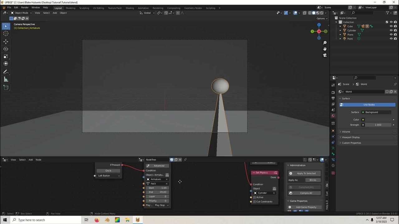 UPBGE 0.3| Simple Item Pickup/Drop System |Logic Nodes (Tutorial) - YouTube