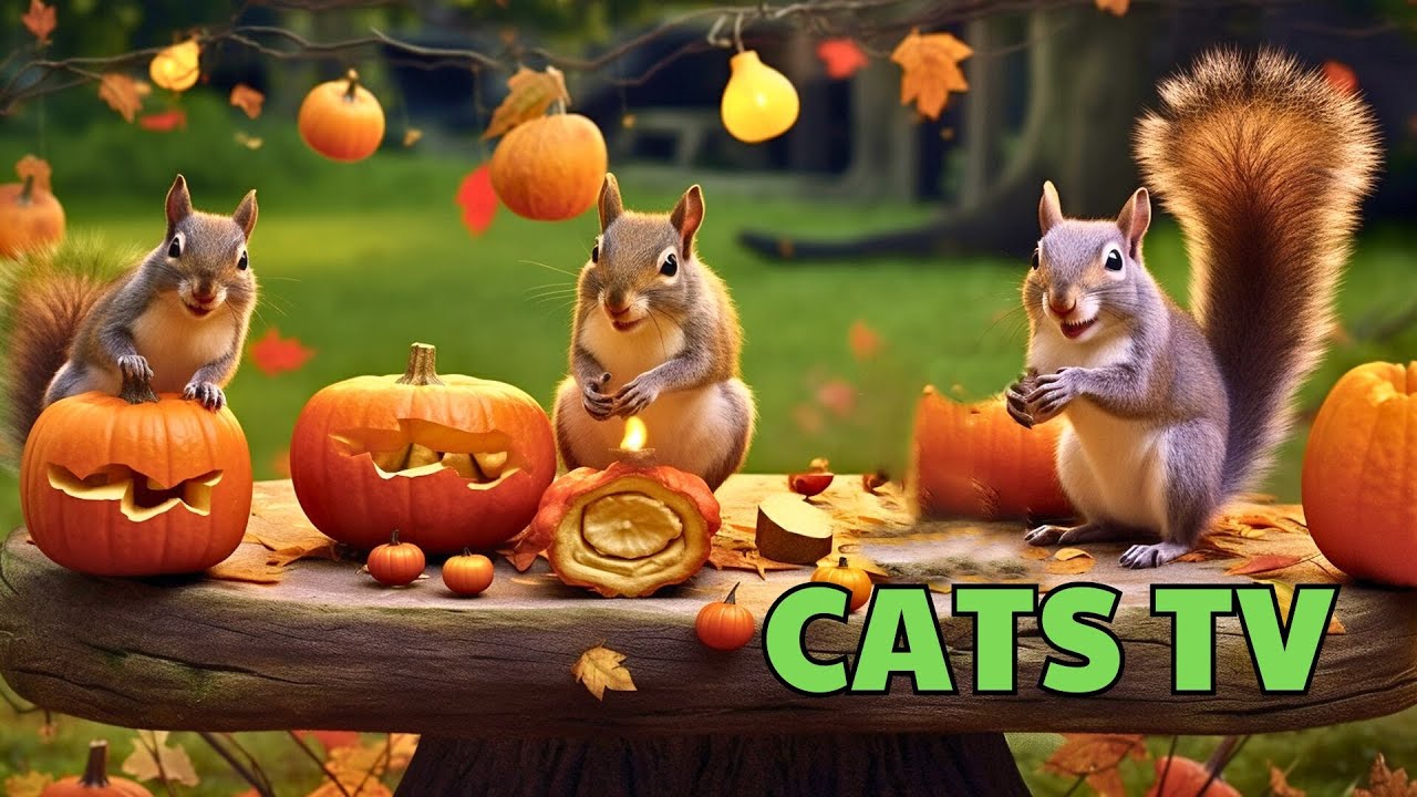 Cat TV for Cats to Watch - Halloween Birds & Squirrel, Bird Videos for ...