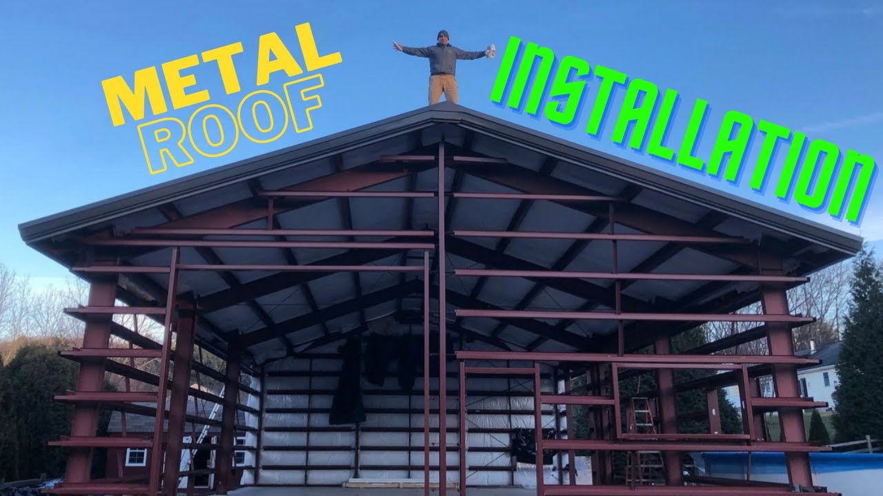 Steel Building Construction: Metal Roof Installation //015 - YouTube